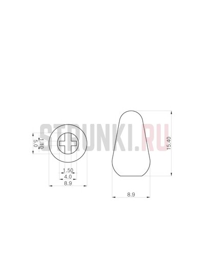 Partsland PST-BLK KNOB насадка на переключатель Strat style - купить ...